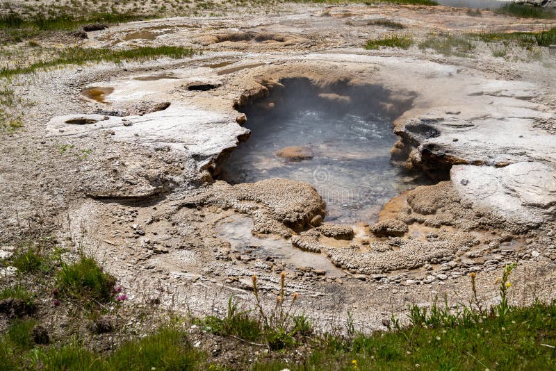 Bubbling Hot Spring in the Black Sand Basin of Yellowstone National ...
