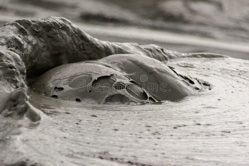 Bubbling Mud Pool Close-Up stock image. Image of pattern - 361663627