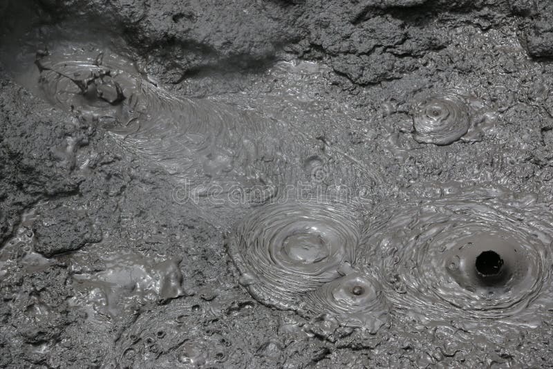 Bubbling Mud Pools. Rotorua, New Zealand Stock Photo - Image of ...