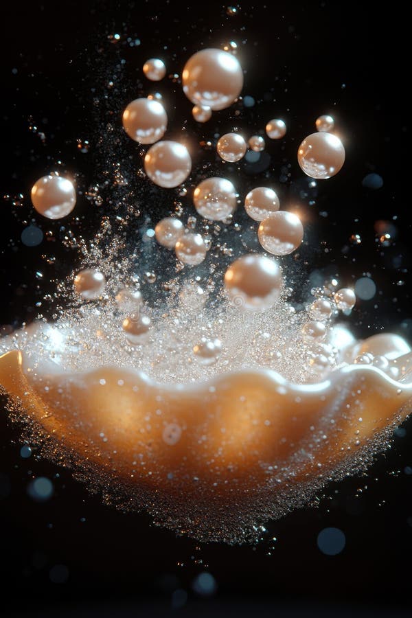 Bubbling Water Droplets Create a Stunning Visual Display As they Splash ...