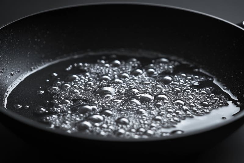 Bubbling Water in Frying Pan Stock Illustration - Illustration of ...