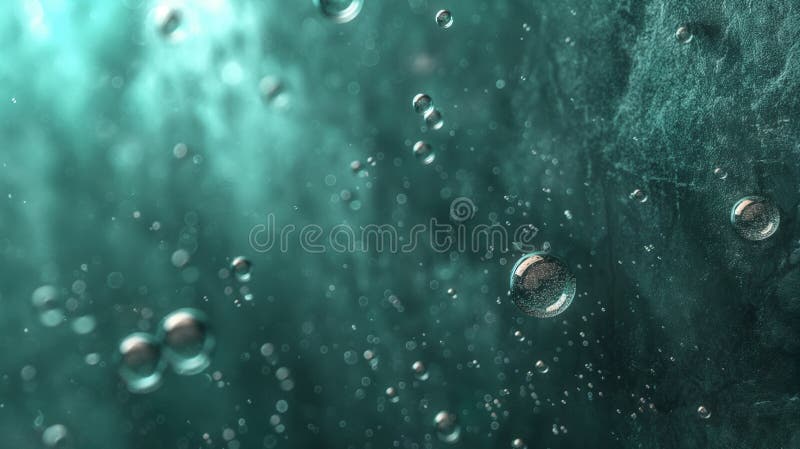 Bubbling Water Surface with Floating Bubbles in a Deep Aquatic ...