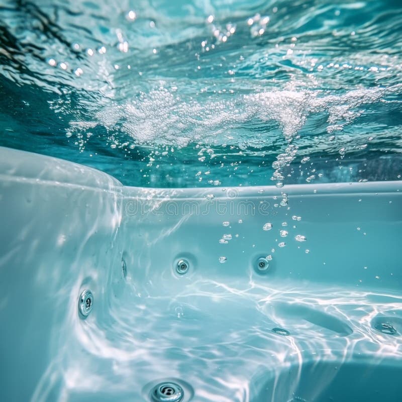 Bubbling Whirlpool Jacuzzi Jets Underwater Tranquil View Stock Image ...