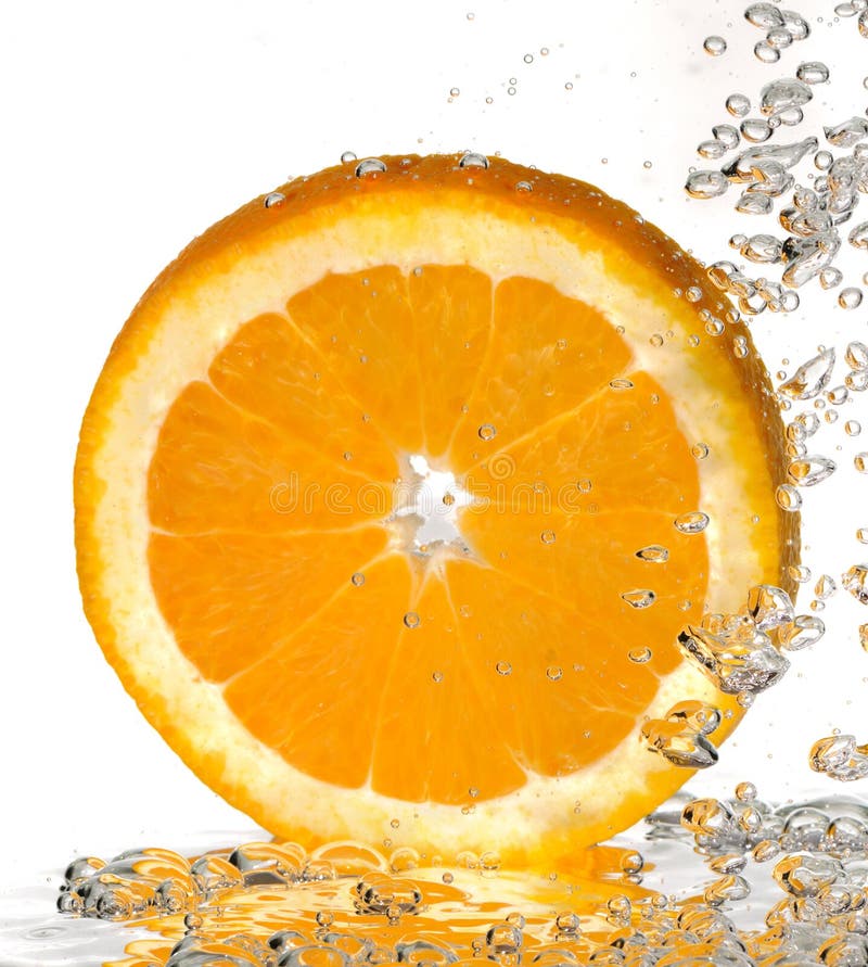 Bubbly Orange Slice stock photo. Image of macro, healthy - 19577938