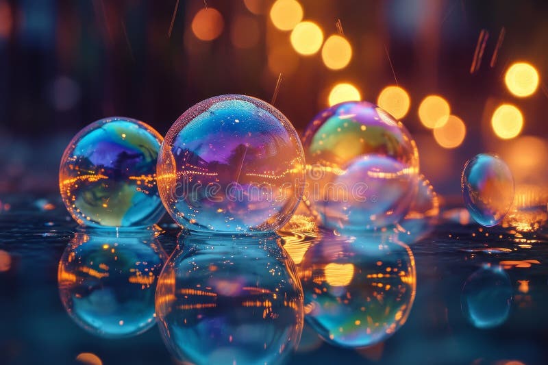 Bubbly Reflections stock illustration. Illustration of reflective ...