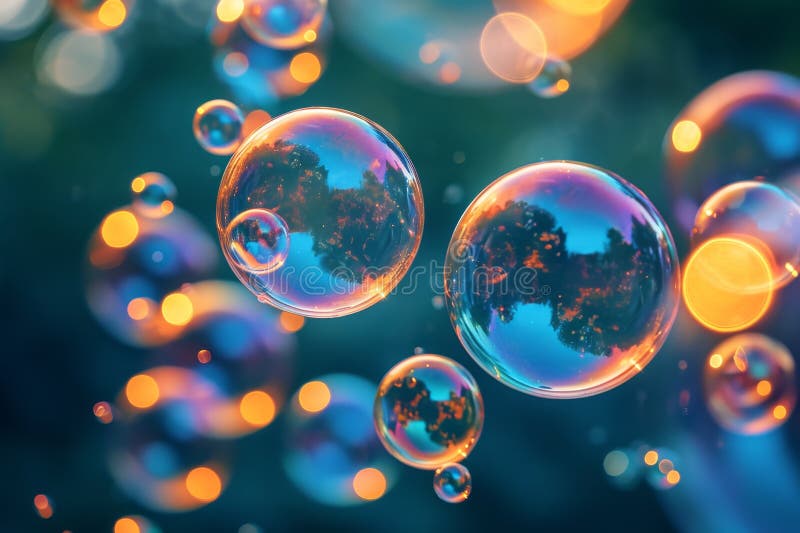 Bubbly Reflections stock illustration. Illustration of bubbly - 307133797