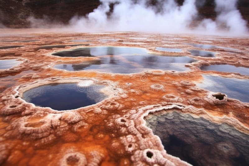 Bubbly Surface of a Boiling Volcanic Hot Spring Stock Photo - Image of ...