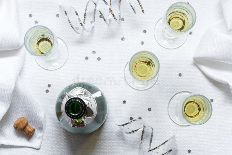 Bubbly stock image. Image of filled, flute, linen, celebration - 81873377