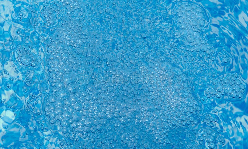 Bubbly Water. Blue Abstract Background Stock Image - Image of drip ...