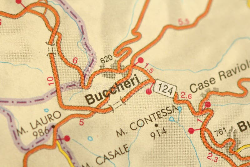Buccheri. Map stock photo. Image of holidays, italy - 117135062
