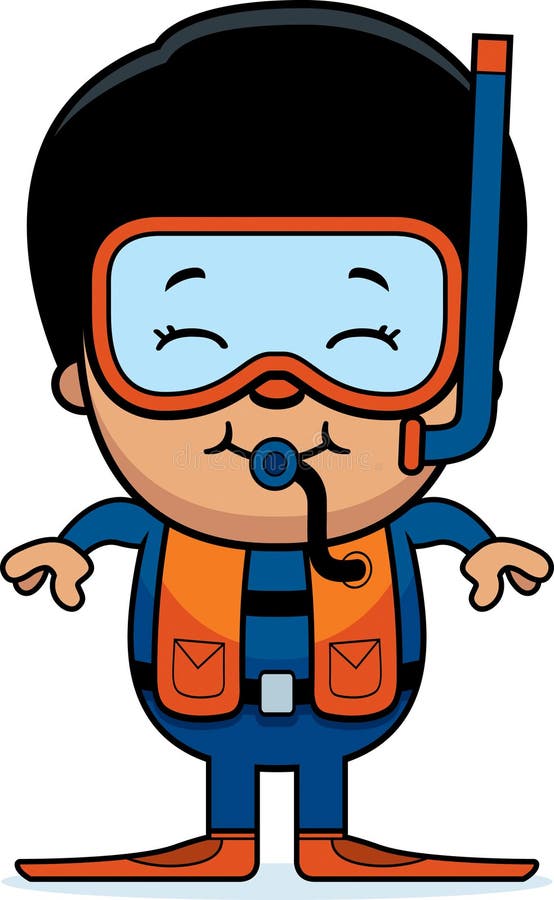 Anime Niño Buceador Vector Cartoon Ilustración del Vector - Ilustración ...