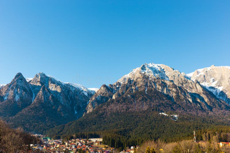 Bucegi Mountains Busteni Romania Stock Photo - Image of panorama ...