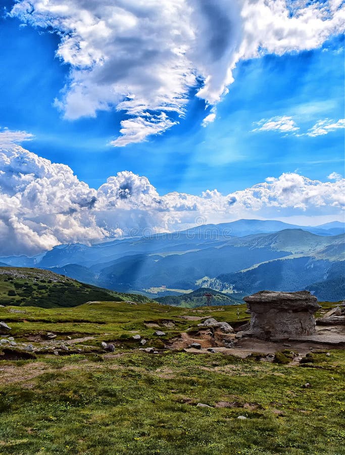 Bucegi Mountains plateau stock photo. Image of mountains - 79816104