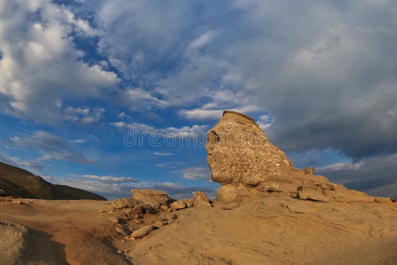 The Bucegi Sphinx , Romania Stock Photo - Image of landscape, peak ...