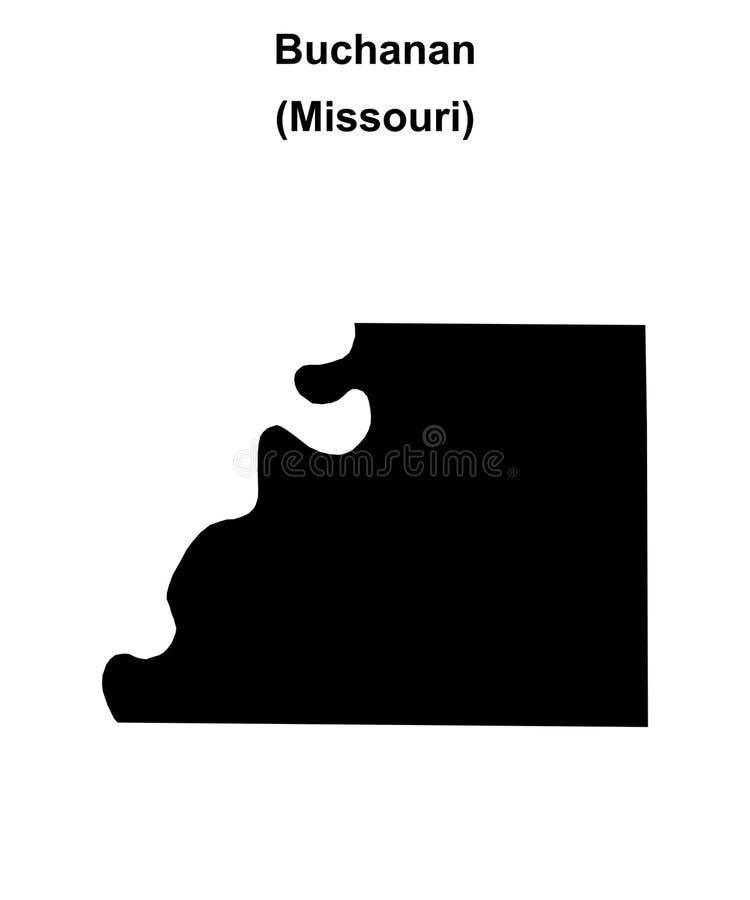 Buchanan outline map stock vector. Illustration of area - 357452071