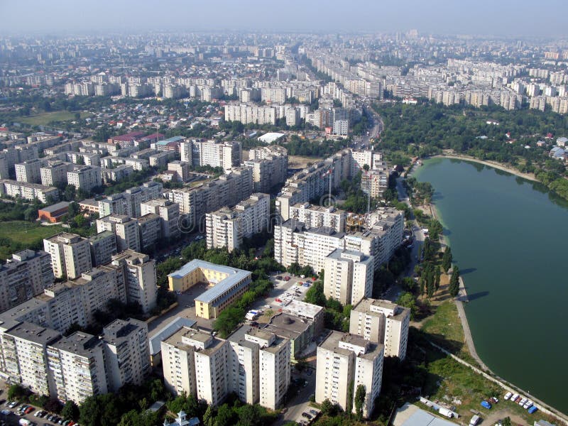 Bucharest from above stock photo. Image of landscape - 28231648