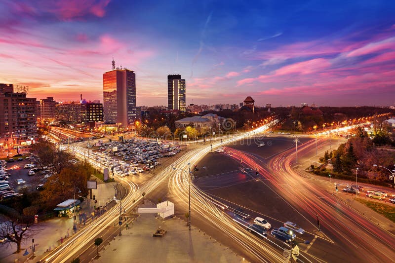 Bucharest aerial view stock image. Image of cityscape - 4174557