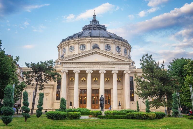 The Bucharest Atheneum stock image. Image of athenum, blue - 2144679