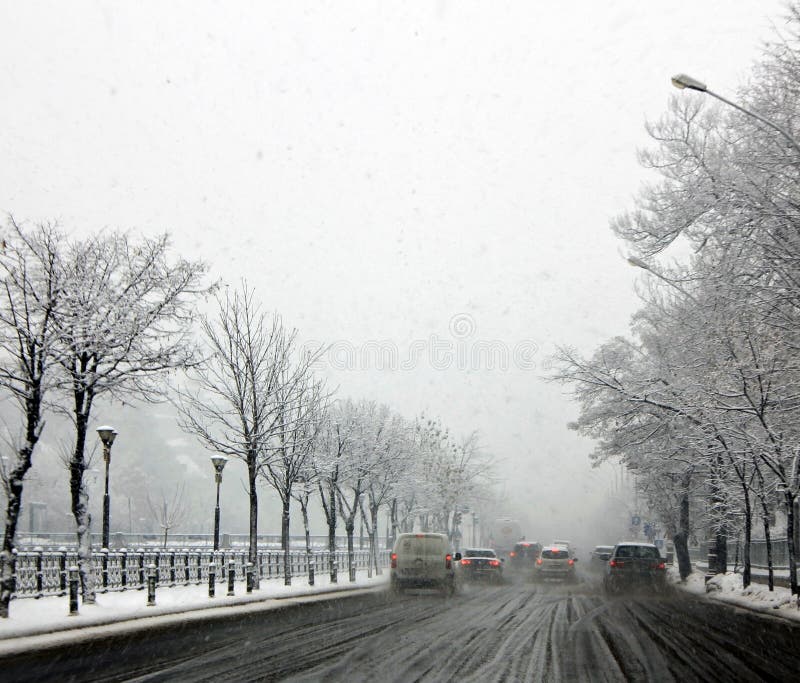 Bucharest Bad Winter Weather Editorial Photography - Image of climate ...