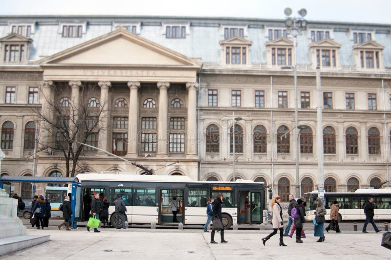 Bucharest,center of city editorial stock photo. Image of reflections ...