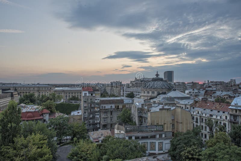 Bucharest center view stock photo. Image of destination - 61739198