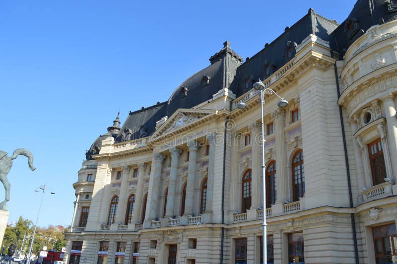 Bucharest Central Library editorial stock image. Image of building ...