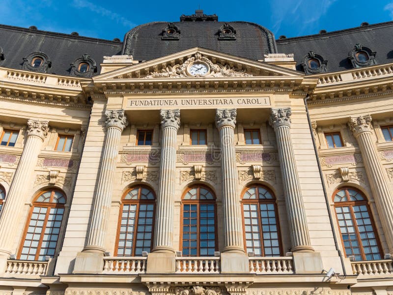 Bucharest Central University Library Editorial Photo - Image of detail ...