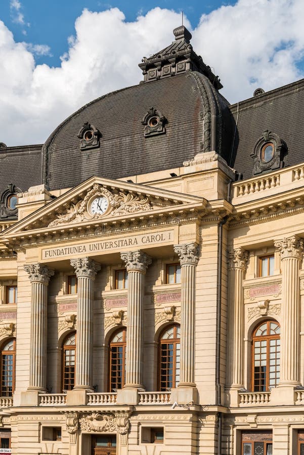 Bucharest Central University Library Editorial Stock Image - Image of ...