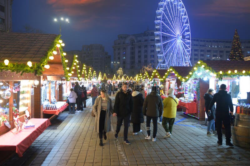 Bucharest Christmas Market 2022 Editorial Photography - Image of ...