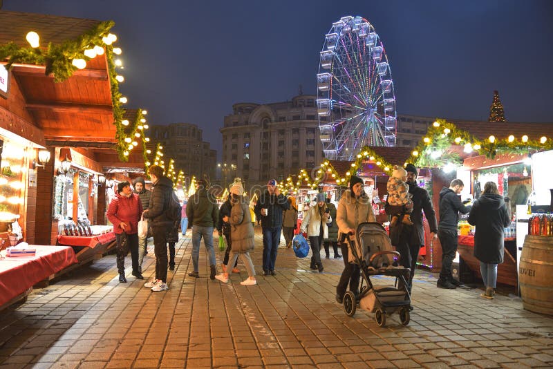 Bucharest Christmas Market 2022 Editorial Stock Photo - Image of ...
