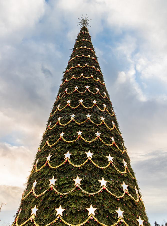 Bucharest Christmas Market - Detail of Christmas Tree Editorial Image ...