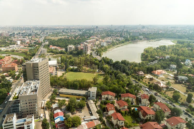 Bucharest City Skyline stock image. Image of city, downtown - 59985001