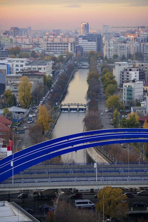 Bucharest cityscape editorial stock image. Image of romania - 63544829
