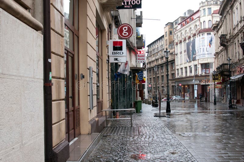 Bucharest commercial area editorial photography. Image of exterior ...