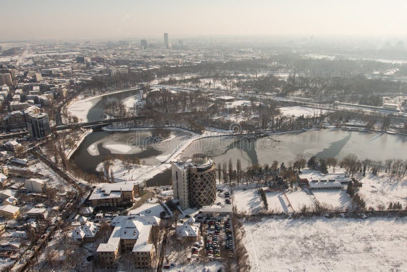 Bucharest District - Aerial View Stock Photo - Image of roofs ...