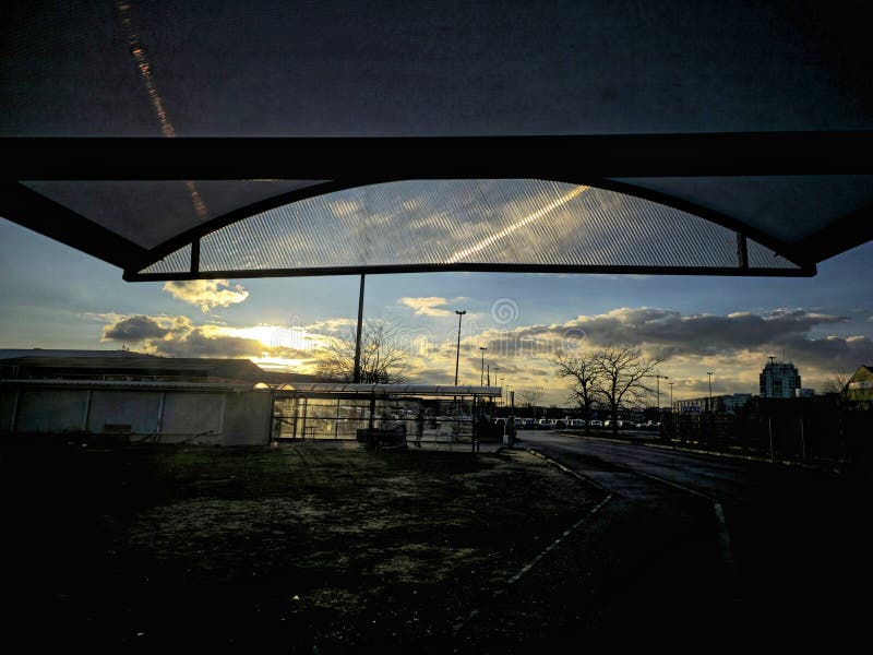 Bucharest Downtown Seen from a Bus Station at Sundown Stock Photo ...