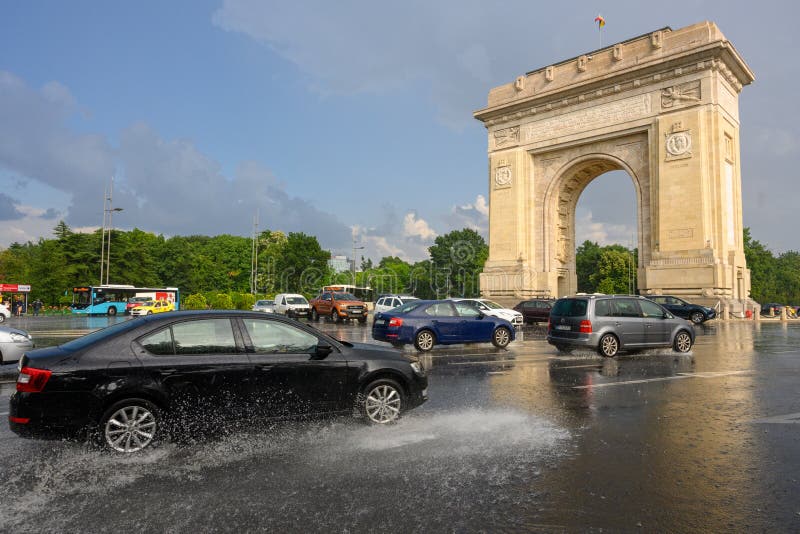 Bucharest after Heavy Rain and Thunderstorm ,Bucharest City after Heavy ...