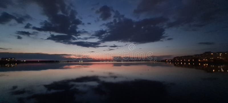 Bucharest Lake Vacaresti and Buildings Stock Photo - Image of city ...