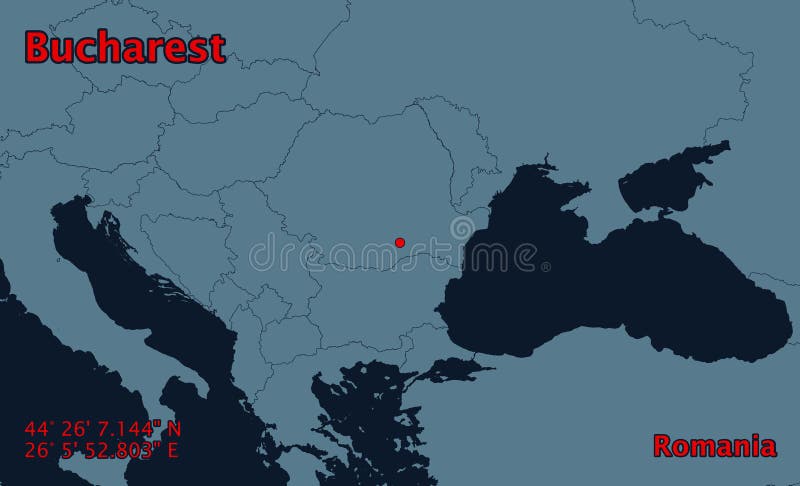 Bucharest Location Map stock illustration. Illustration of graphic ...