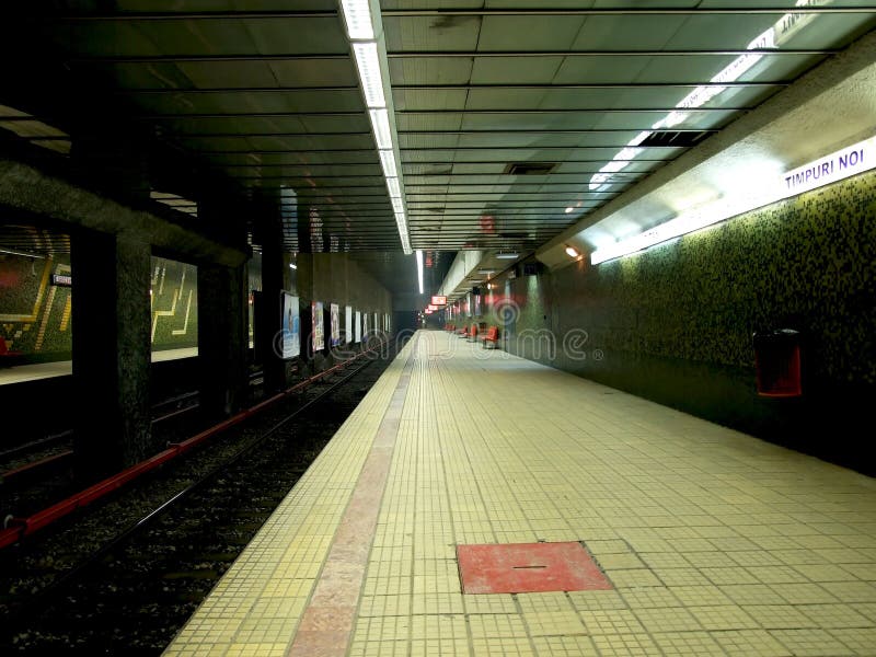 Subway Sign and Entrance in Bucharest , Romania Editorial Stock Photo ...