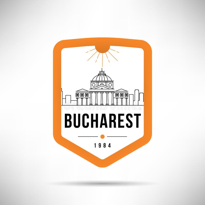 Bucharest Modern Skyline Vector Template Stock Illustration ...