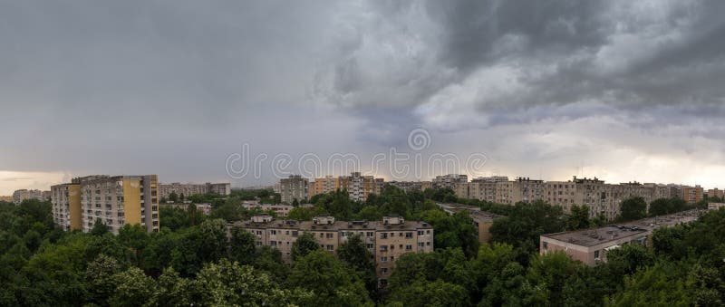 Bucharest neighborhood stock photo. Image of aerial, background - 55301680