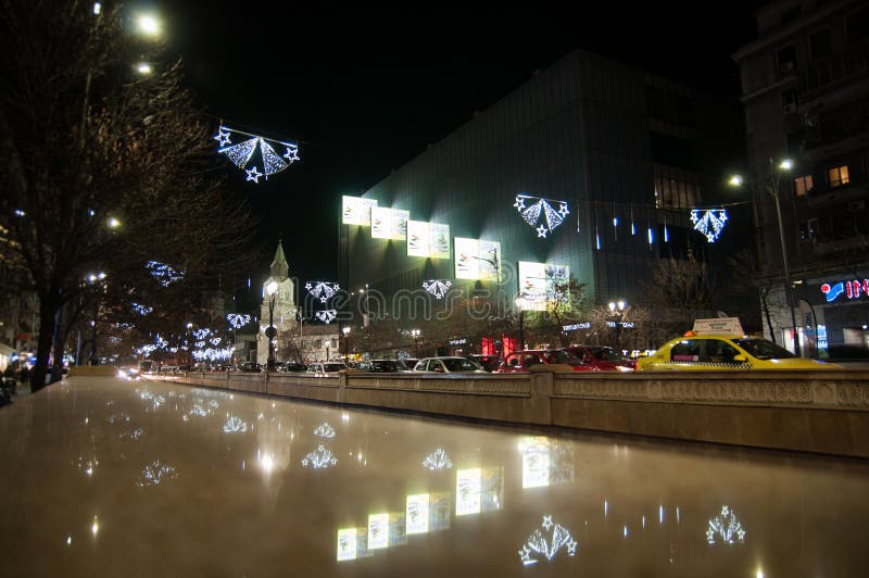 Bucharest by night editorial image. Image of streets - 63241845