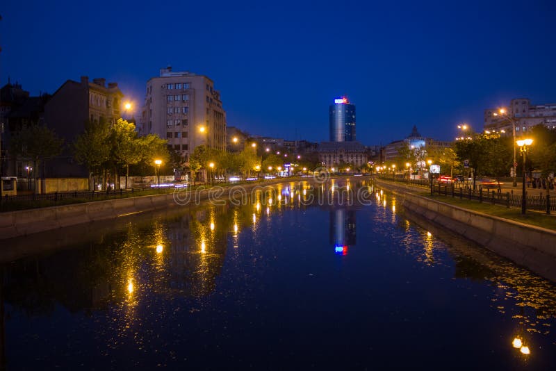 Bucharest in the night editorial photo. Image of landmark - 30346506