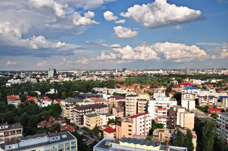 Bucharest panoramic view editorial photography. Image of landmark ...
