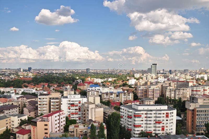 Bucharest panoramic view 4 editorial photo. Image of sightseeing - 25989671