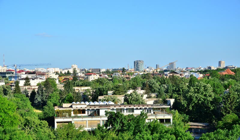 Bucharest panoramic view stock image. Image of capital - 36692803