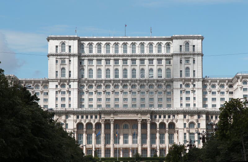 Bucharest - Parliament Palace Stock Photo - Image of grandest ...