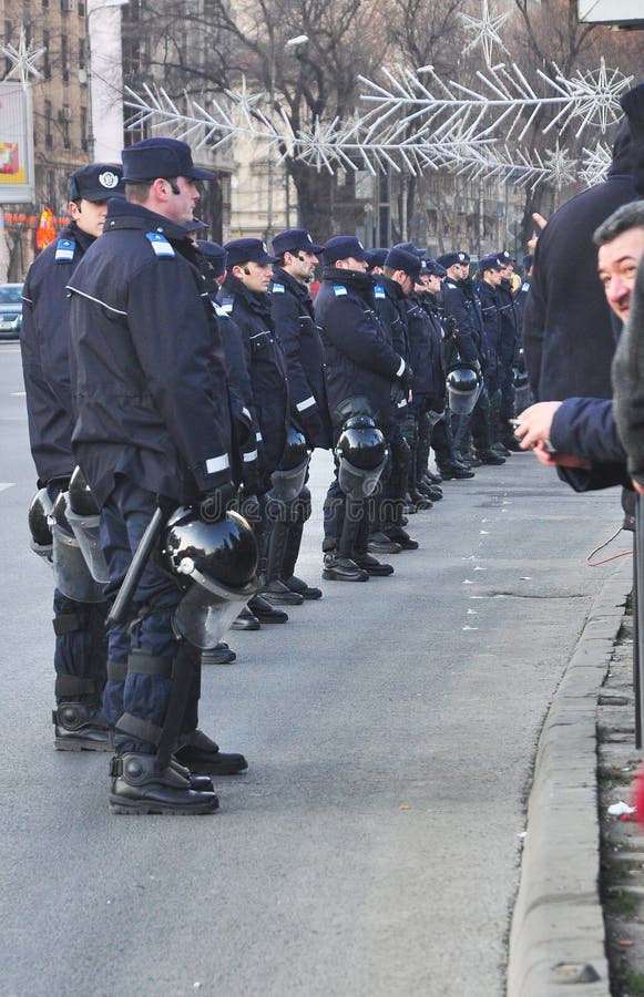 Bucharest Protest editorial stock image. Image of officer - 22849689