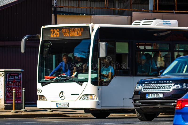Bucharest Public Transportation STB Bus in Traffic Bucharest, Romania ...